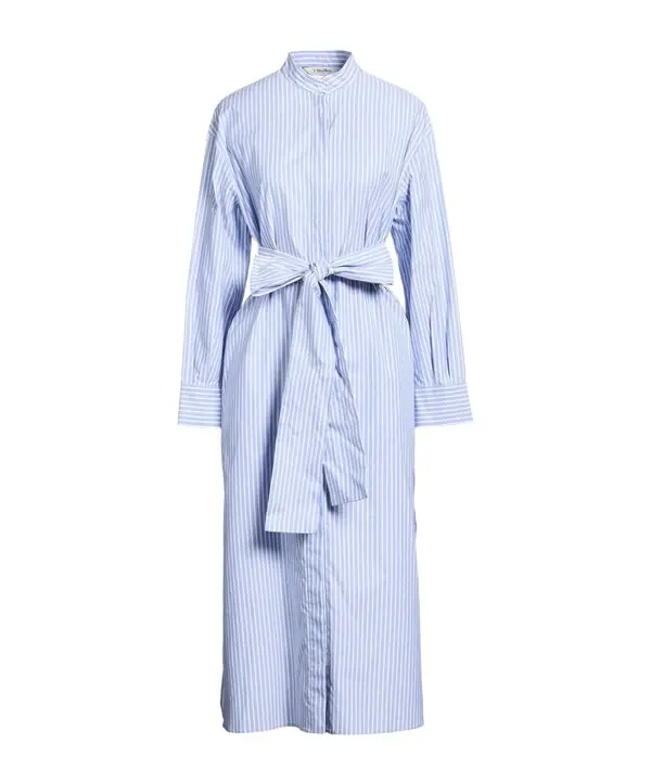 Max Mara Striped Belted Shirt Dress