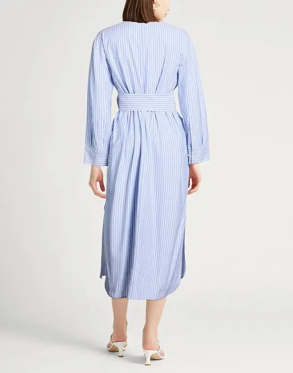 Max Mara Striped Belted Shirt Dress