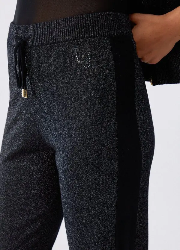 Liu Jo Knitted Trousers With Lurex Inserts