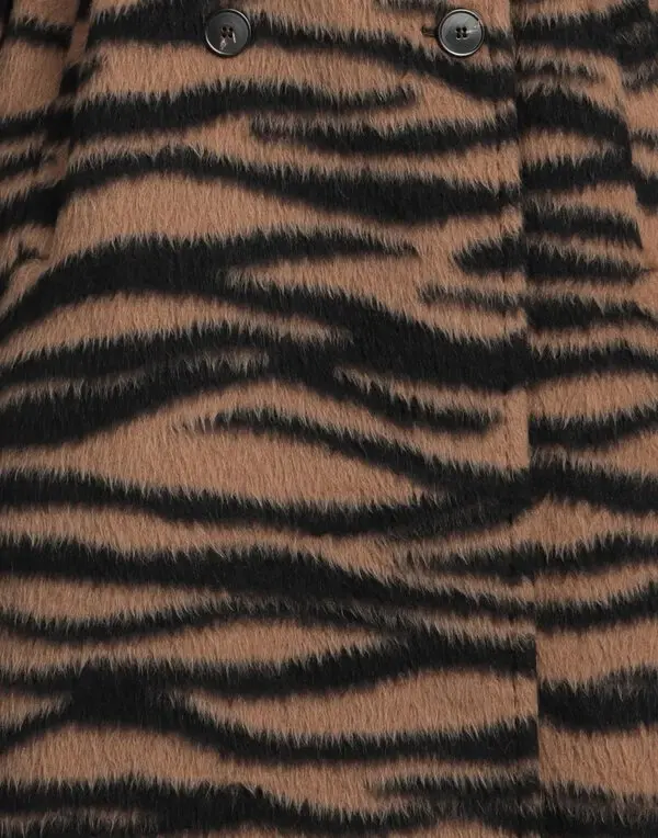 Max Mara Double-breasted Belted Coat With Tiger Print