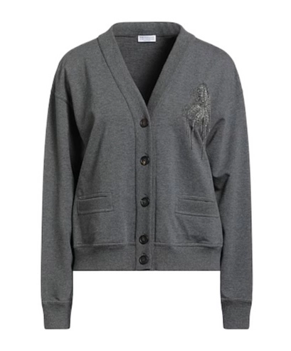 Brunello Cucinelli Solid V-neck Long-sleeve Knit Sweater