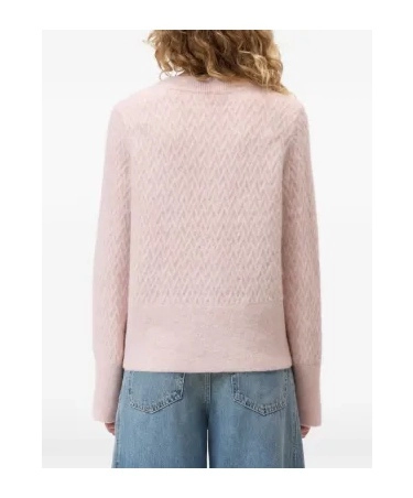 Closed V-neck Long-sleeve Sweater