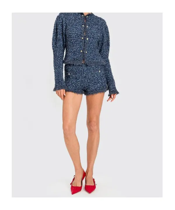 TWINSET Jacquard Fringed Jacket