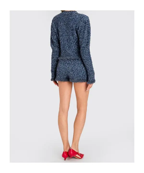 TWINSET Jacquard Fringed Jacket