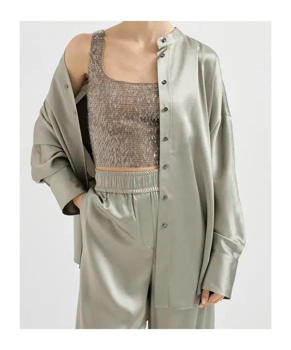 Brunello Cucinelli Embellished Cropped Top