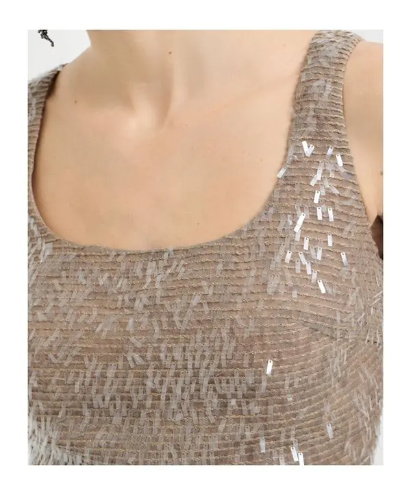 Brunello Cucinelli Embellished Cropped Top