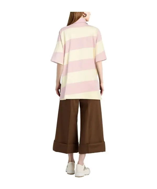 Burberry Striped Short-sleeve Polo Shirt