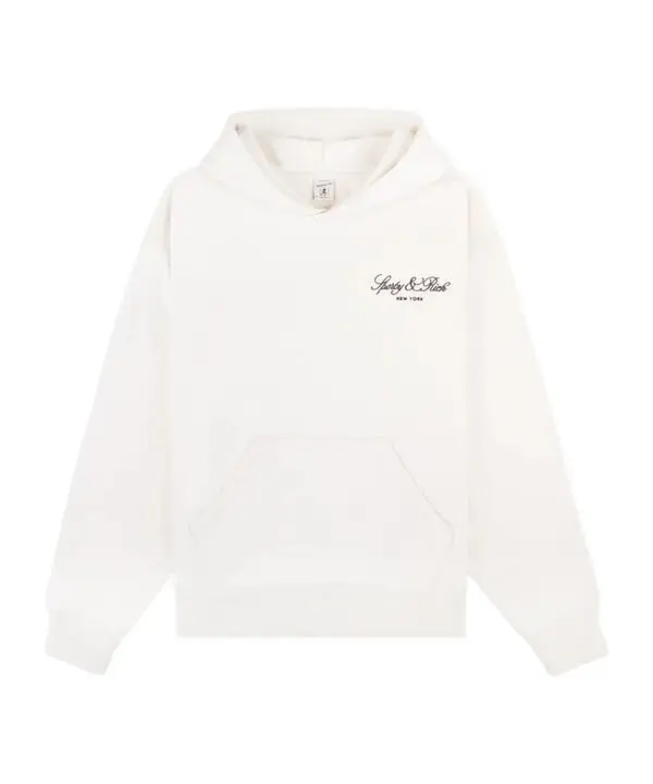 SPORTY  RICH Sporty & Rich Vendome Script Pouch Hoodie