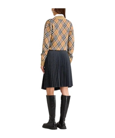 Burberry Pleated Twill Skirt