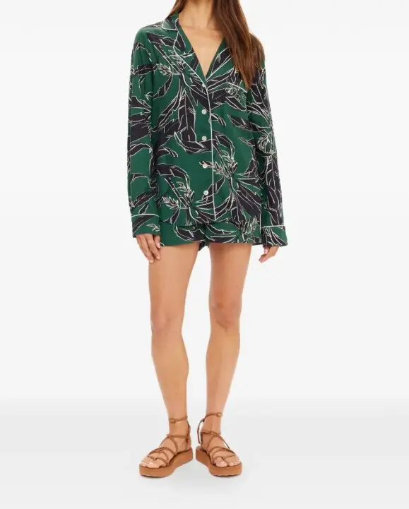 The Upside Floral-print Collared Shirt