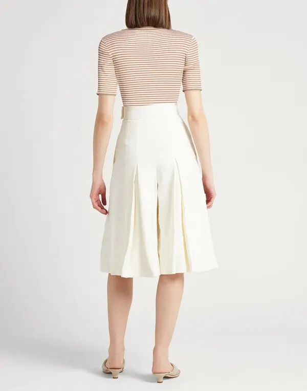 Brunello Cucinelli Striped Metallic Ribbed-knit Short-sleeve Top