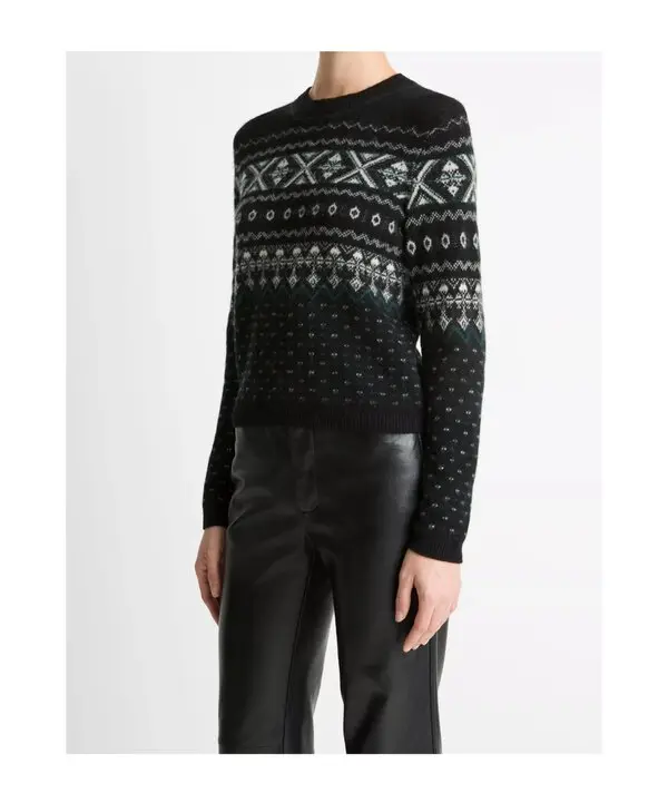 Vince Patterned Crew-neck Sweater