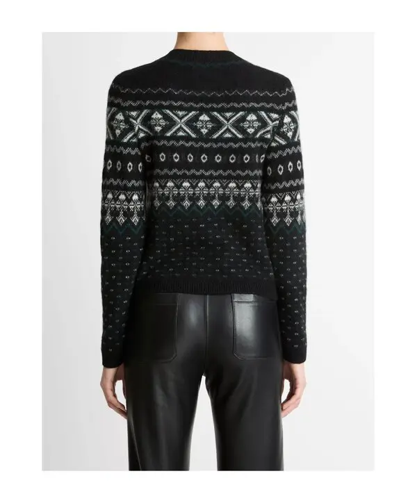 Vince Patterned Crew-neck Sweater