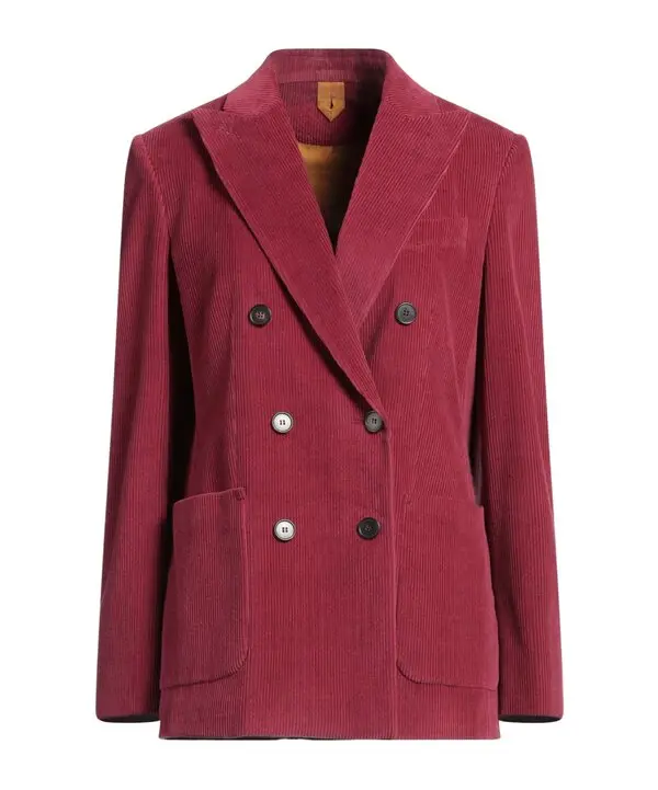 Max Mara Double- Corduroy Blazer - Garnet Red
