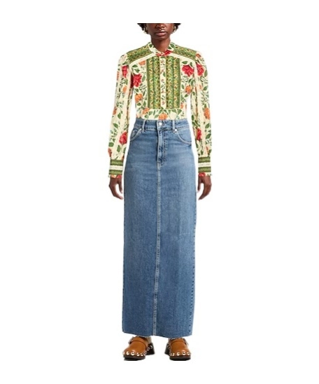 Farm Rio Bohemian Floral Broderie Anglaise Long Sleeve Shirt