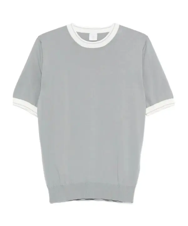 Eleventy Contrast-trim T-shirt