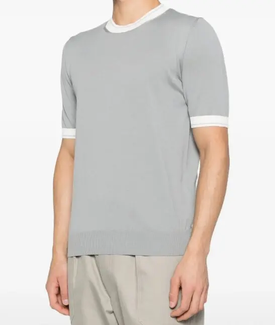 Eleventy Contrast-trim T-shirt