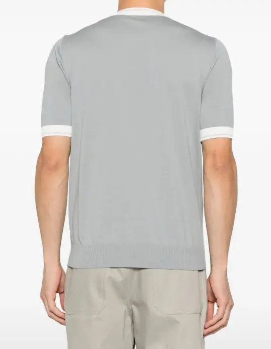 Eleventy Contrast-trim T-shirt