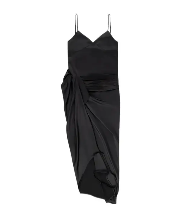 AREA V-neck Midi Dress