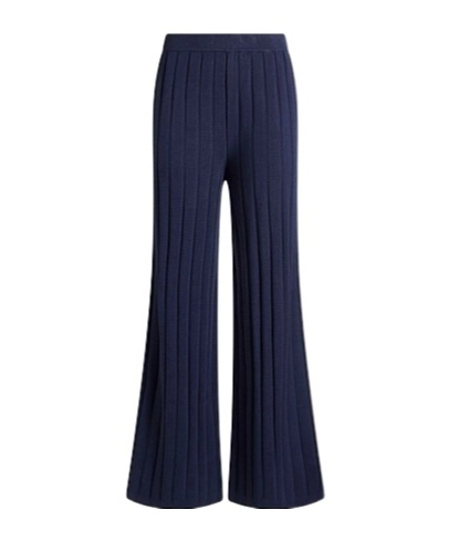 Max Mara Ribbed Knit Wide-leg Trousers