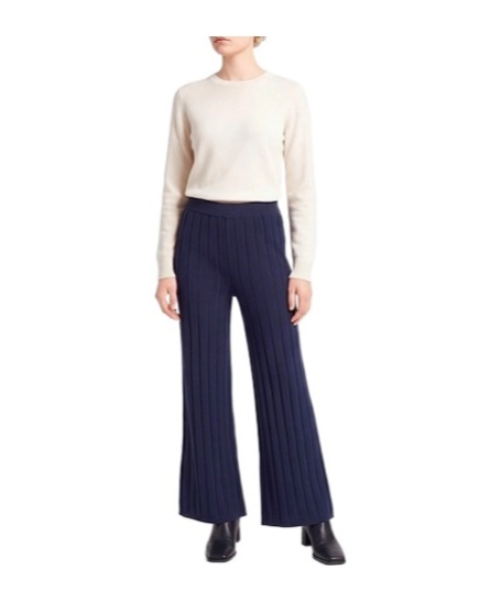 Max Mara Ribbed Knit Wide-leg Trousers