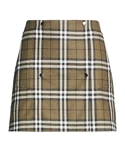 Burberry Plaid Apron Mini Skirt