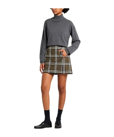 Burberry Plaid Apron Mini Skirt