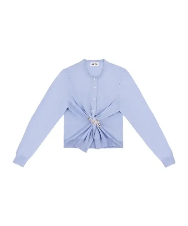 AREA Crystal-knot Cardigan