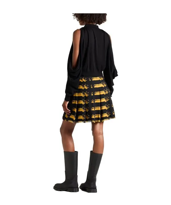 Burberry Wrap Mini Skirt With Fringe