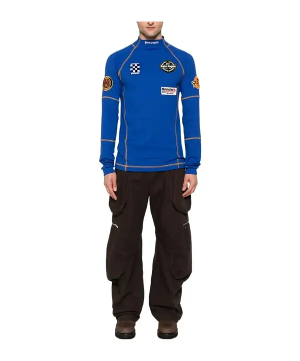 Palm Angels Applique Detail Long Sleeve T-shirt
