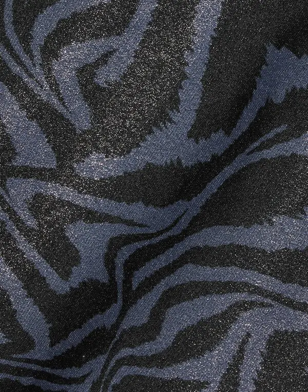 GANNI Zebra Print Metallic Jersey T-shirt