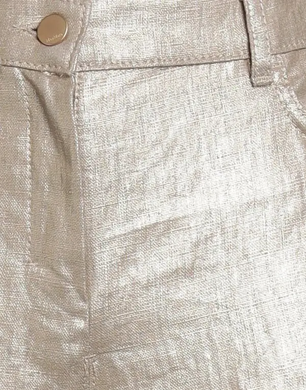 Max Mara Metallic Linen Straight-leg Trousers