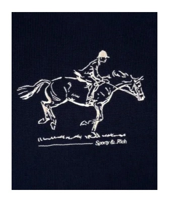 SPORTY  RICH Sporty & Rich Illustration Turtleneck Sweater