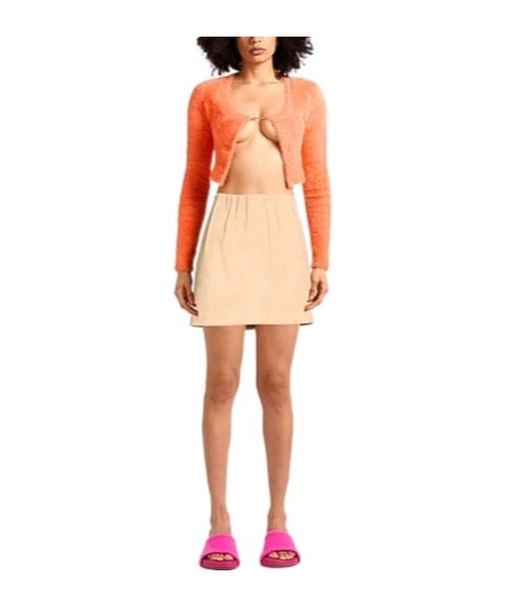 Marni Solid-colored Leather Skirt