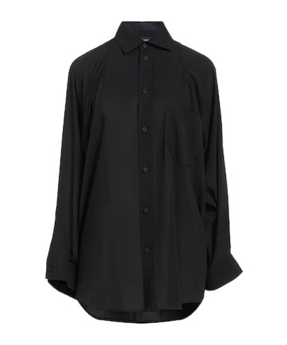 Balenciaga Oversized Crepe Shirt With Classic Collar