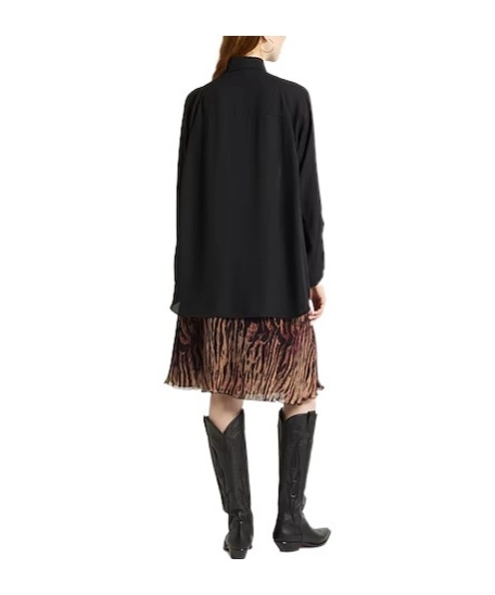Balenciaga Oversized Crepe Shirt With Classic Collar