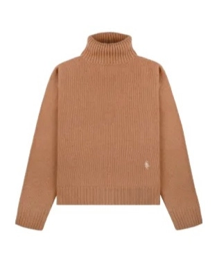 SPORTY  RICH Sporty & Rich Turtleneck Logo-embroidered Sweater