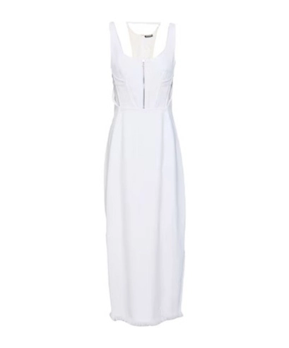 Jacquemus Sleeveless Crewneck Zip-up Fringed Dress - Ivory