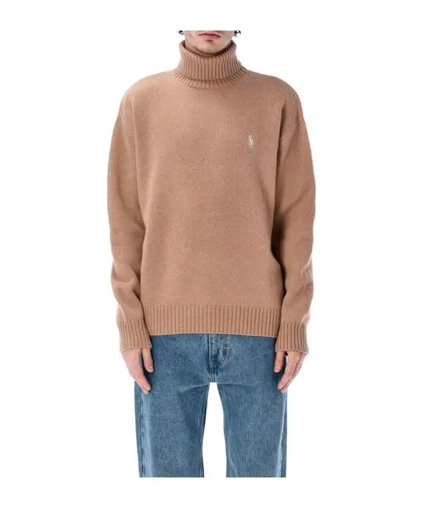 SPORTY  RICH Sporty Rich Src Logo Embroidered Turtleneck Knitted Jumper
