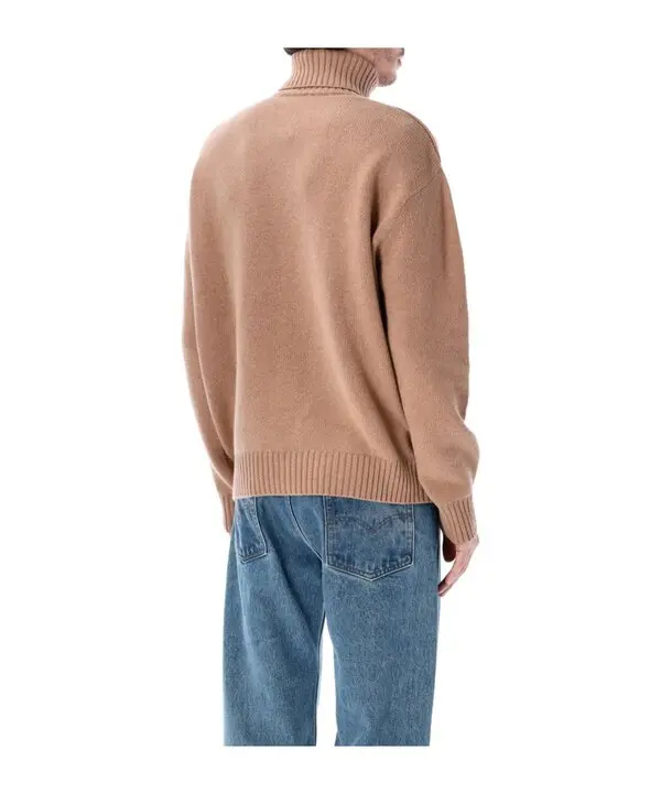 SPORTY  RICH Sporty Rich Src Logo Embroidered Turtleneck Knitted Jumper