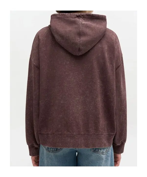 GANNI Vintage Wash Graphic Hoodie - Red