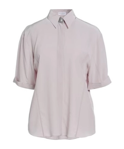 Brunello Cucinelli Minimal Chiffon Shirt