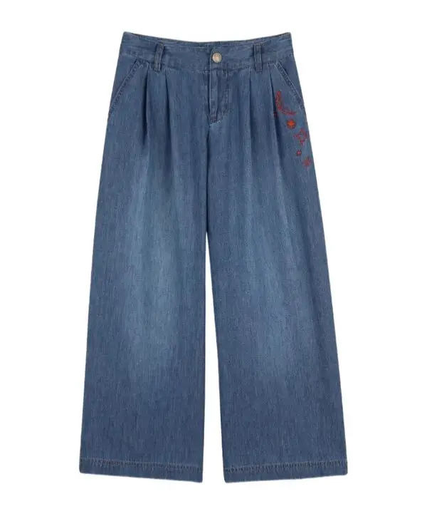 Zadig&Voltaire Embroidered Pleated Jeans