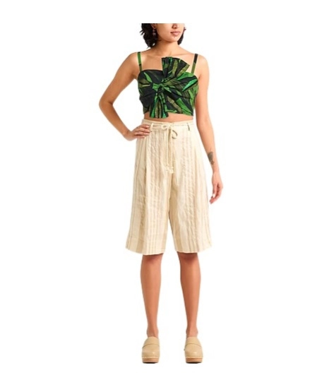 Farm Rio Square Neck Floral Print Corset Top
