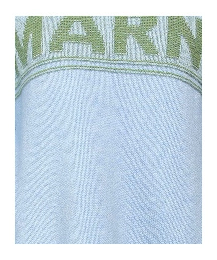 Marni Two-tone Knit Top With 3/4 Sleeves And Side Slits