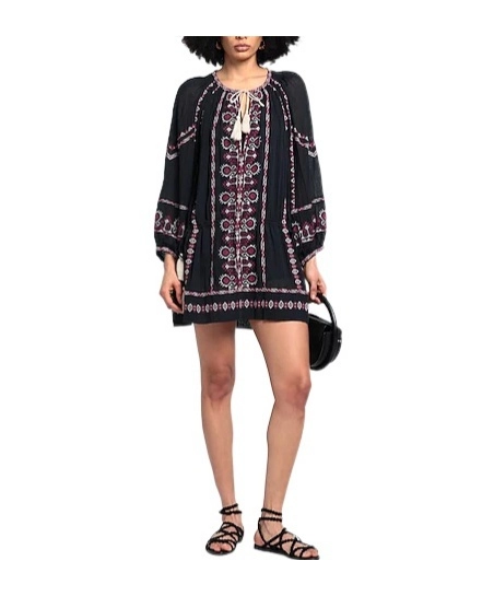 Isabel Marant Étoile Multicolor Long Sleeve Chiffon Dress