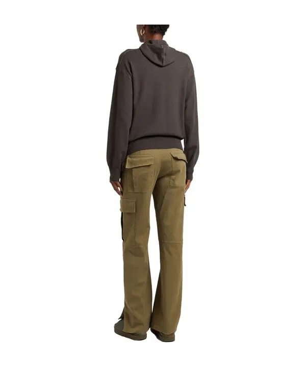 Burberry Solid-color Hooded Knit Jacket