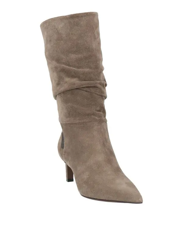 Brunello Cucinelli Suede Ankle Boots With Sequins