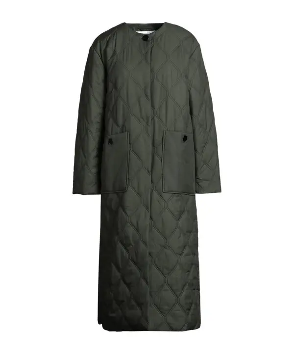 GANNI Quilted Long Down Jacket