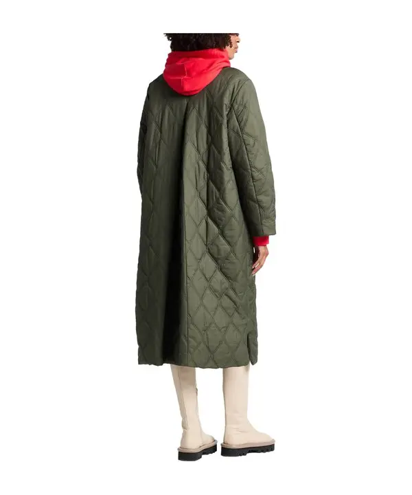 GANNI Quilted Long Down Jacket